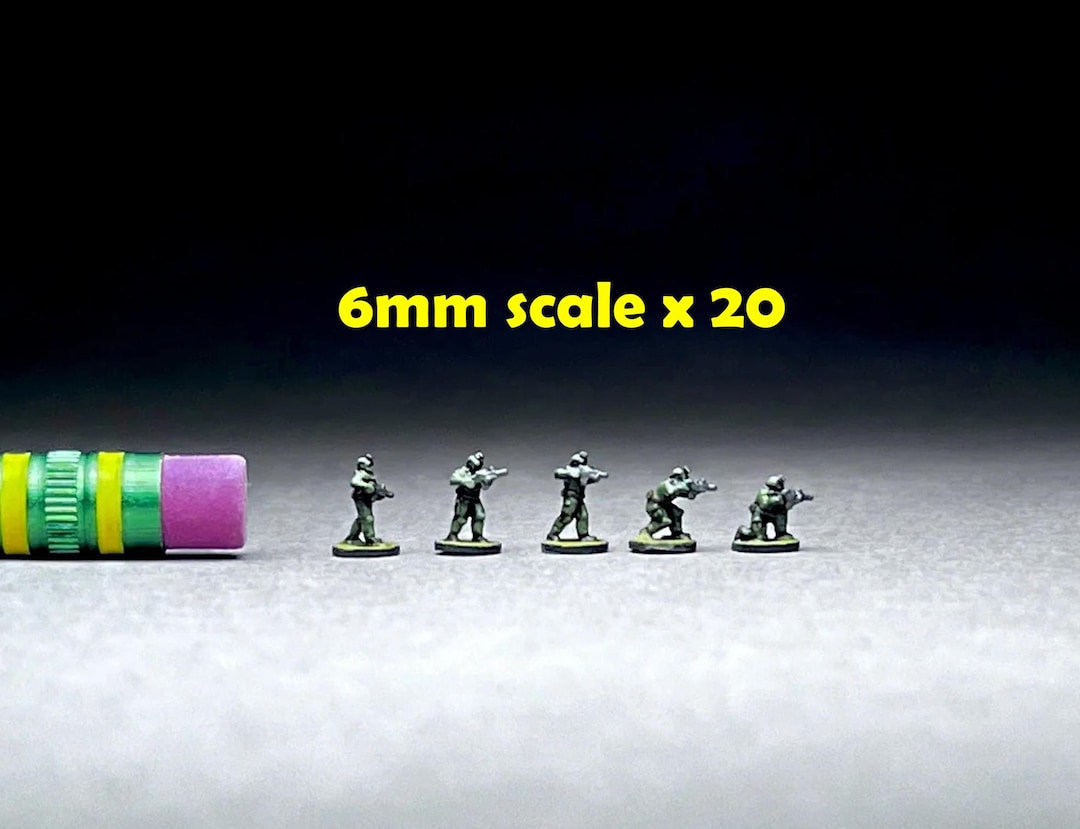 6mm Delta Team Troopers - 20 UNPAINTED Miniatures With Hex Bases - Etsy