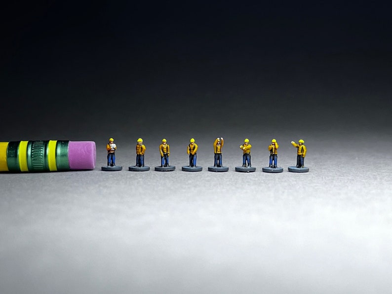6mm Service Engineer Figures: 24 UNPAINTED Figures in 8 Poses With 5 ...