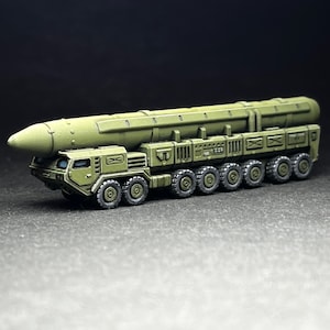 6-9mm Scale ICBM TEL Truck: 16x16 Heavy Tactical Transporter, UNPAINTED ...