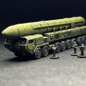 6-9mm Scale ICBM TEL Truck: 16x16 Heavy Tactical Transporter, UNPAINTED ...
