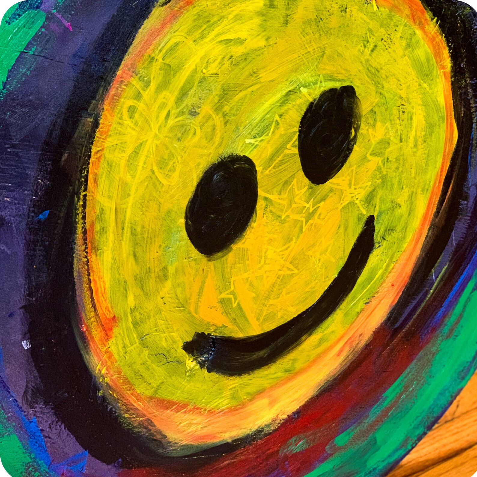 Smiley Face Happy Face Art Smiley Face Wall Art | Etsy