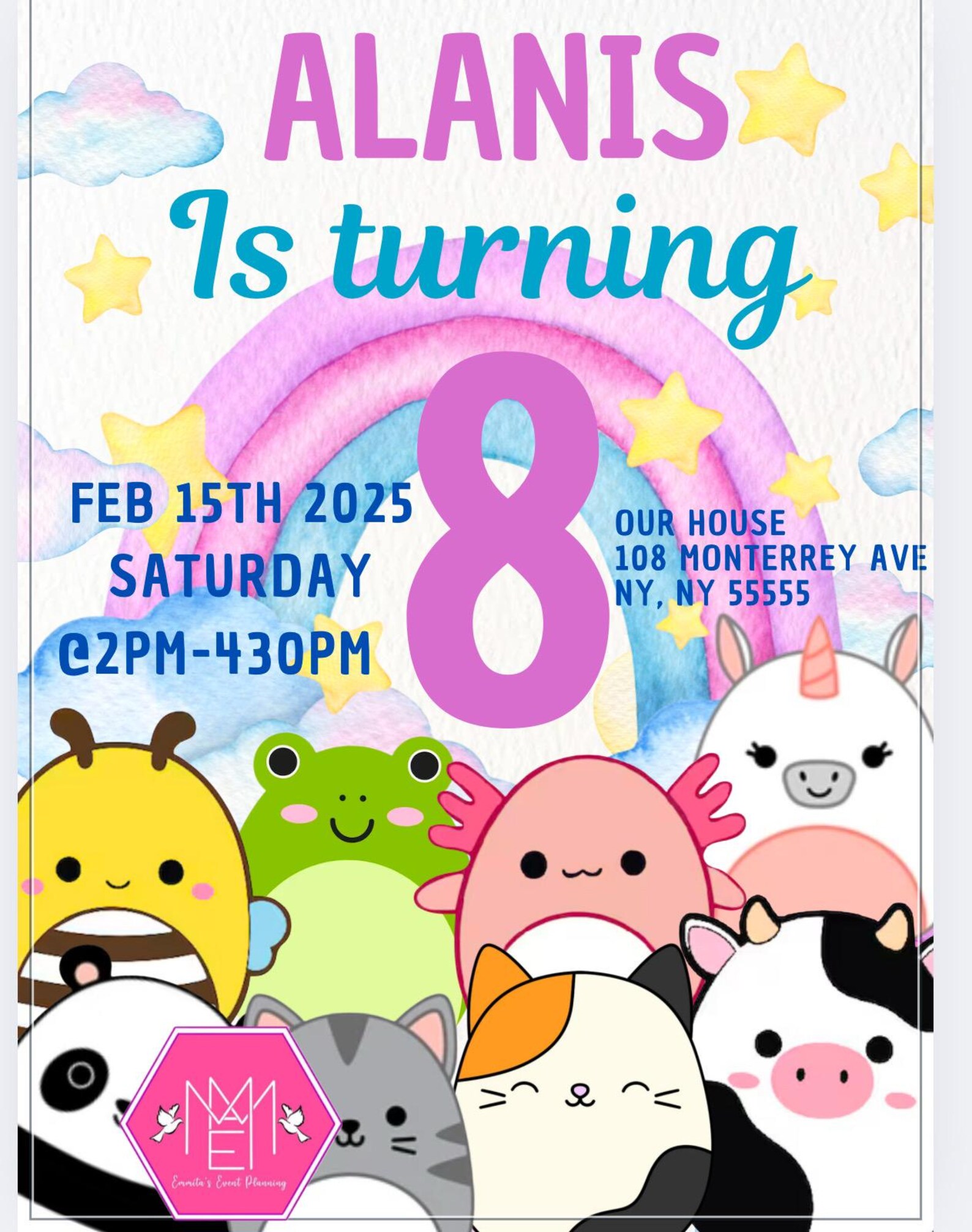 Squishmallow Invitation - Etsy