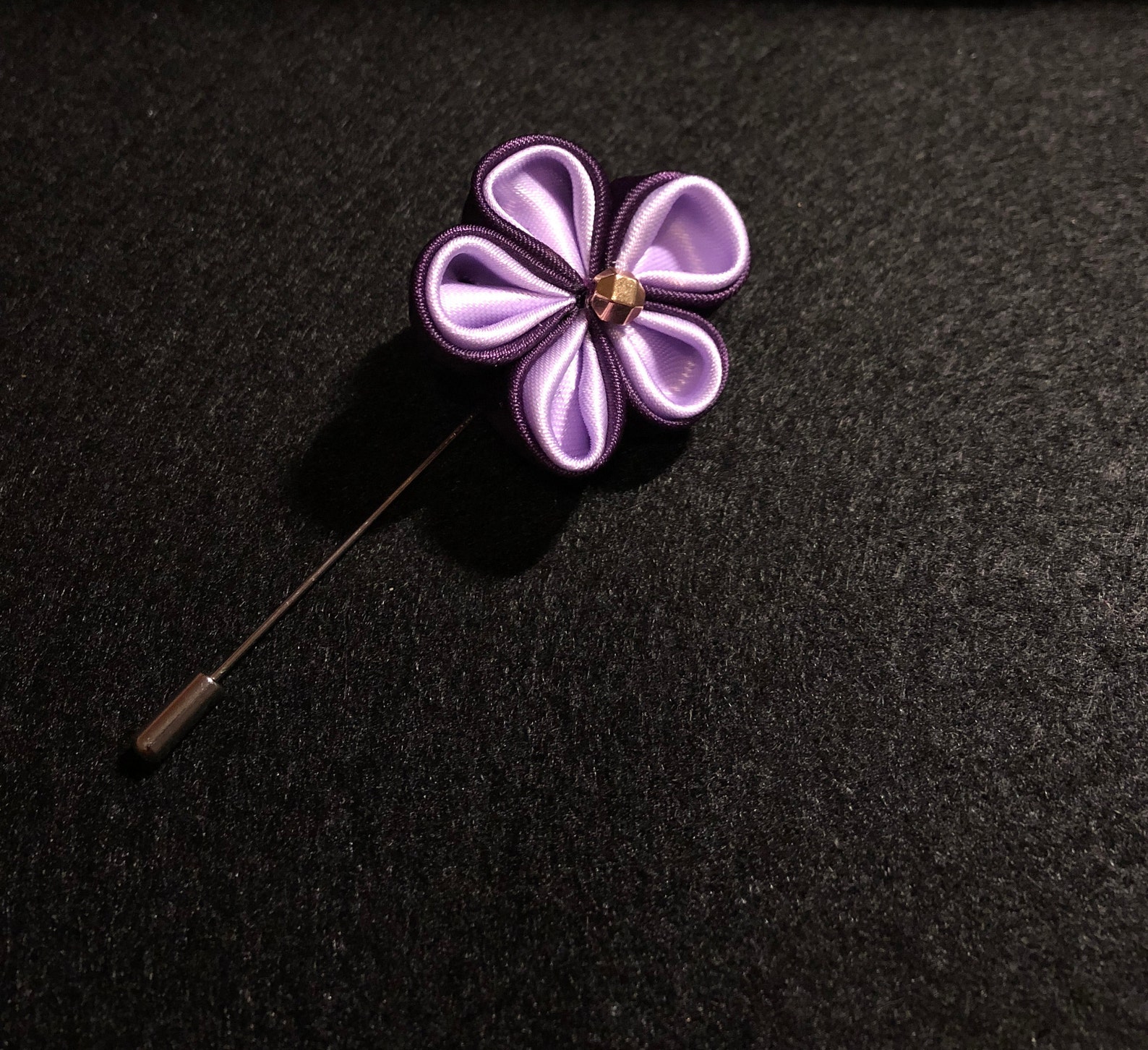 Two Tone African Violet Lapel Pin | Etsy