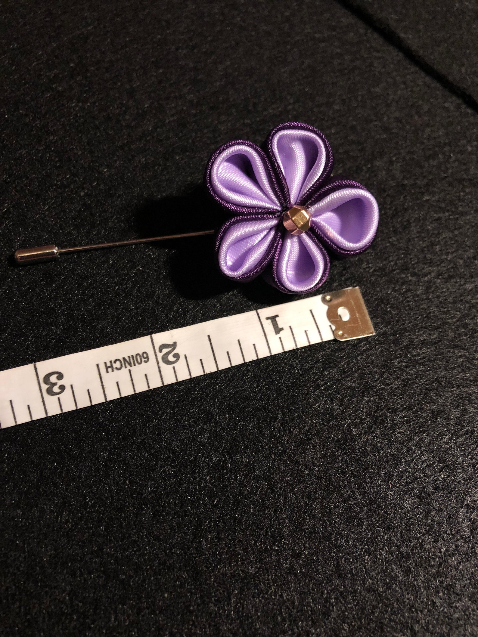 Two Tone African Violet Lapel Pin | Etsy