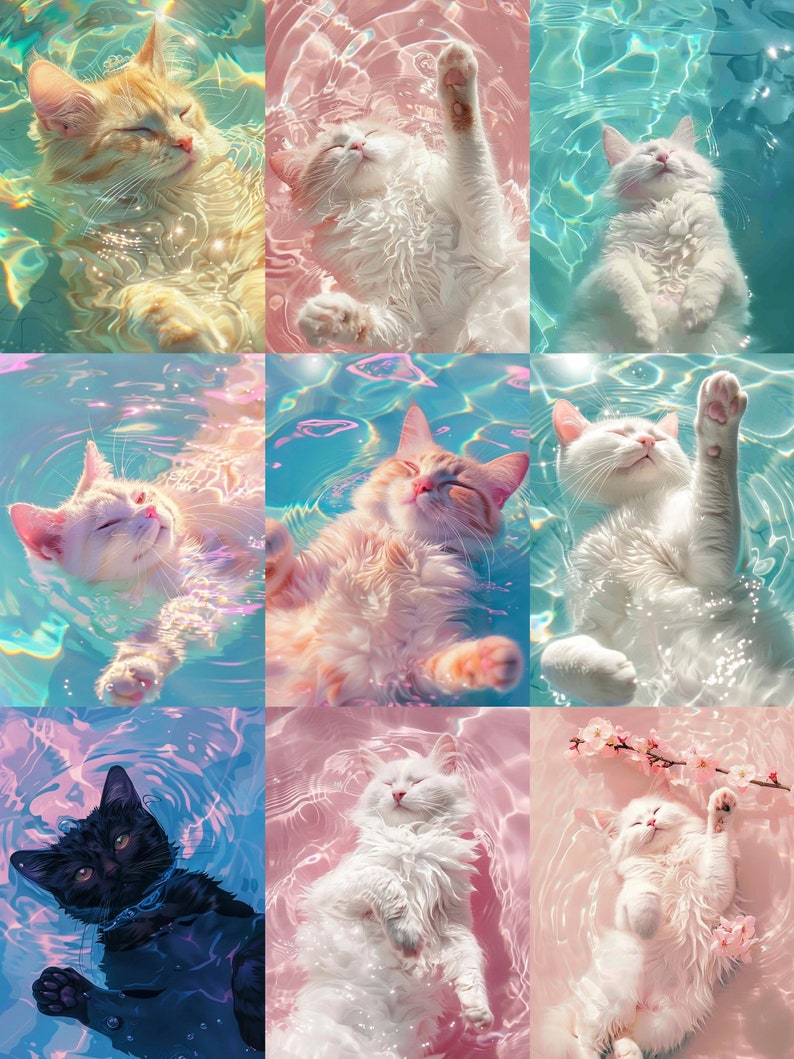 Dreamy Cute Cats Wallpaper Cats Wallpaper iPhone Bundle Lockscreen Pink ...