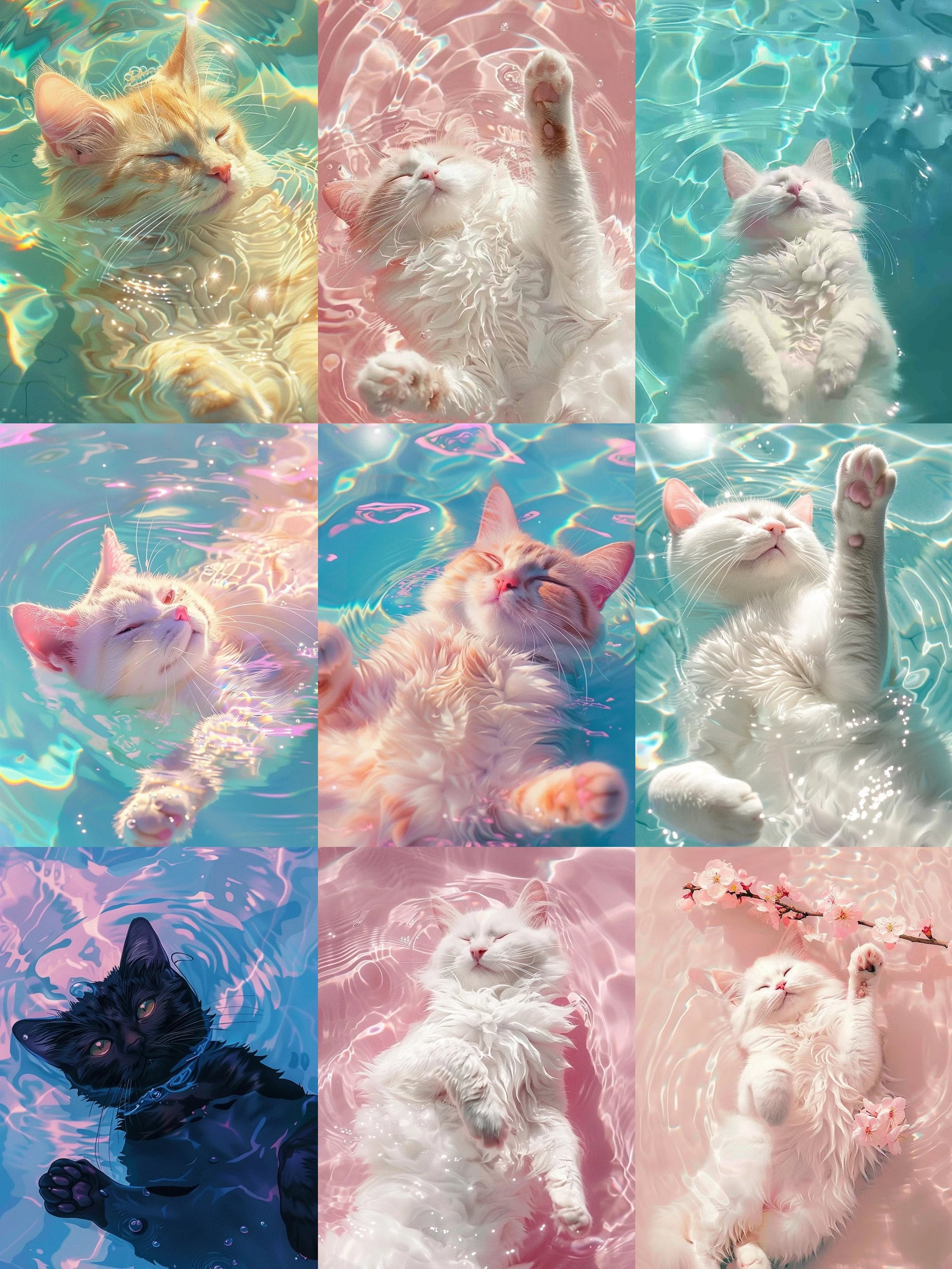 Dreamy Cute Cats Wallpaper Cats Wallpaper iPhone Bundle Lockscreen Pink ...