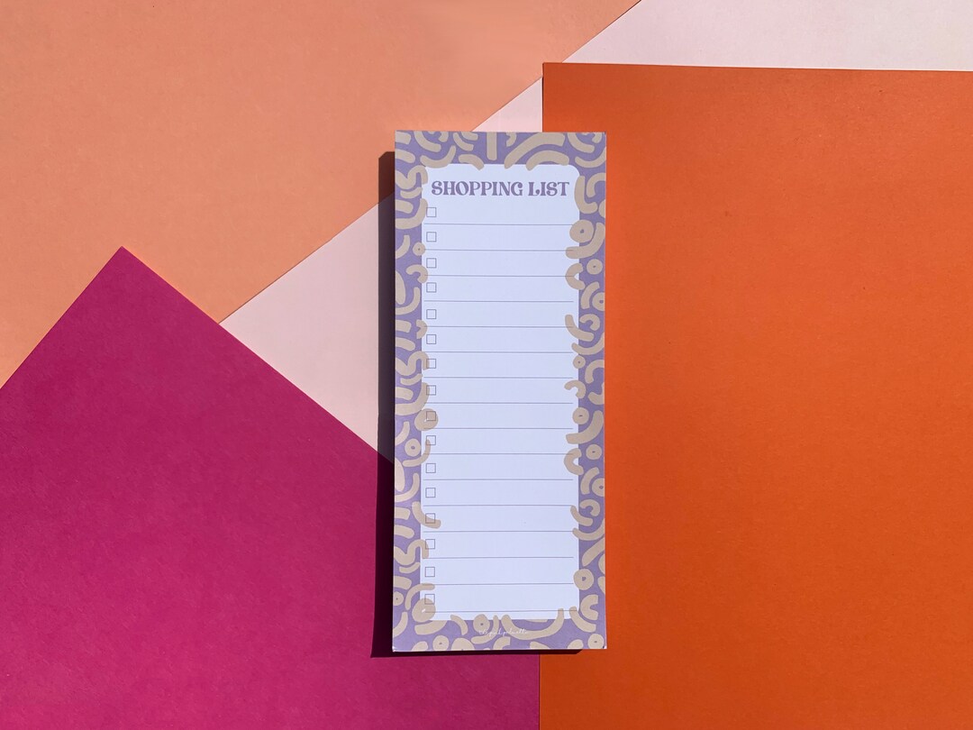 Grocery Planner, Shopping List Notepad, 3.5x8.5” Notepad, Tear off ...