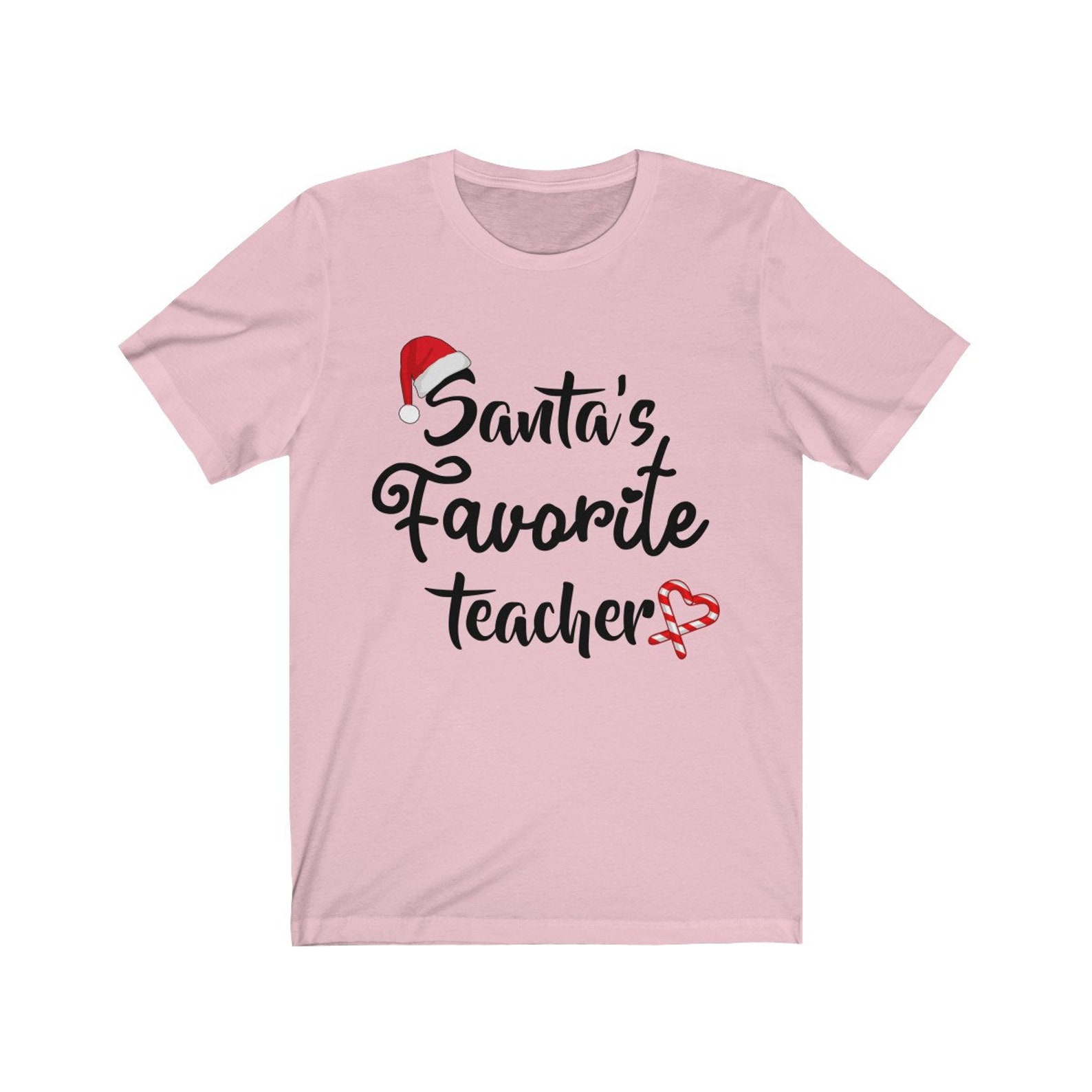 Santas Favorite Teacher Chirstmas Teacher Shirt School Etsy