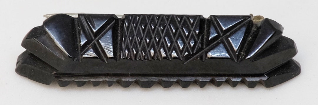 Victorian Jet Brooch - Etsy