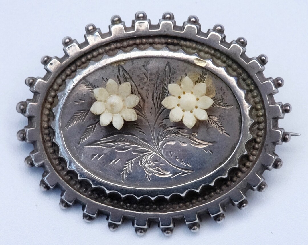 Victorian Silver Broach - Etsy