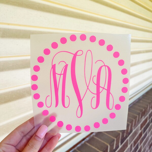Car Monogram Decal - Etsy