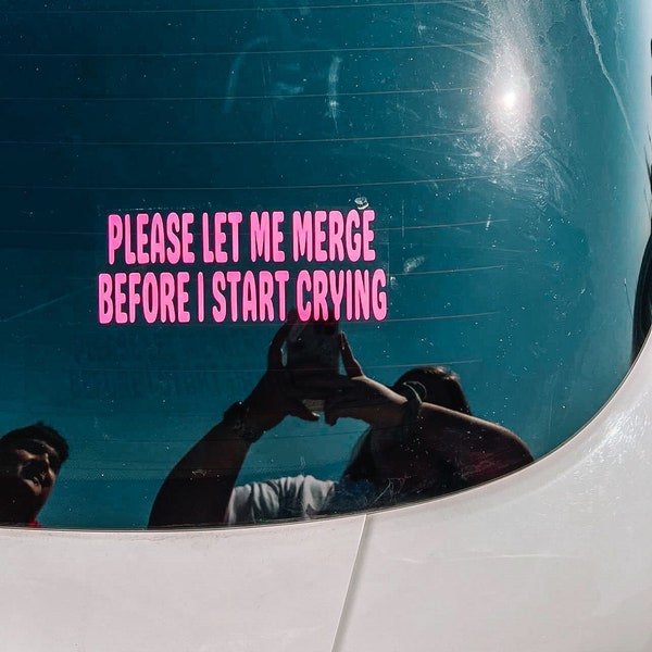 Bumper Sticker Let Me Merge Bestie - Etsy