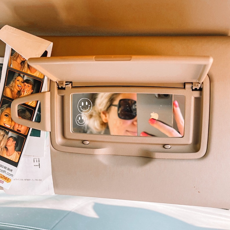 Smile Face Car Mirror Decal Sticker Car Decal Rear View - Etsy