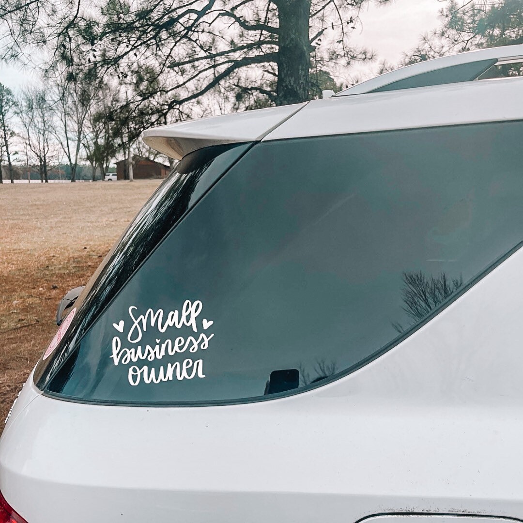 Small Business Owner Car Decal, Sticker, Car Decal, Rear View Mirror ...