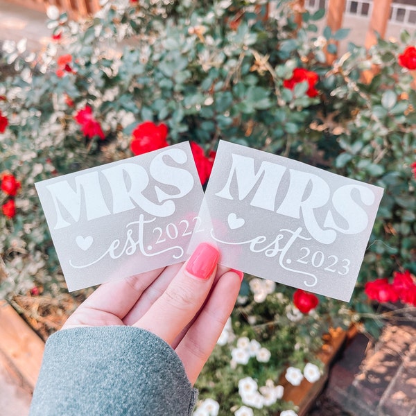 Mr and Mrs Decal - Etsy