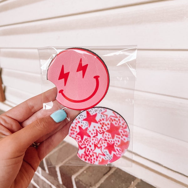 Hot Pink Coasters - Etsy