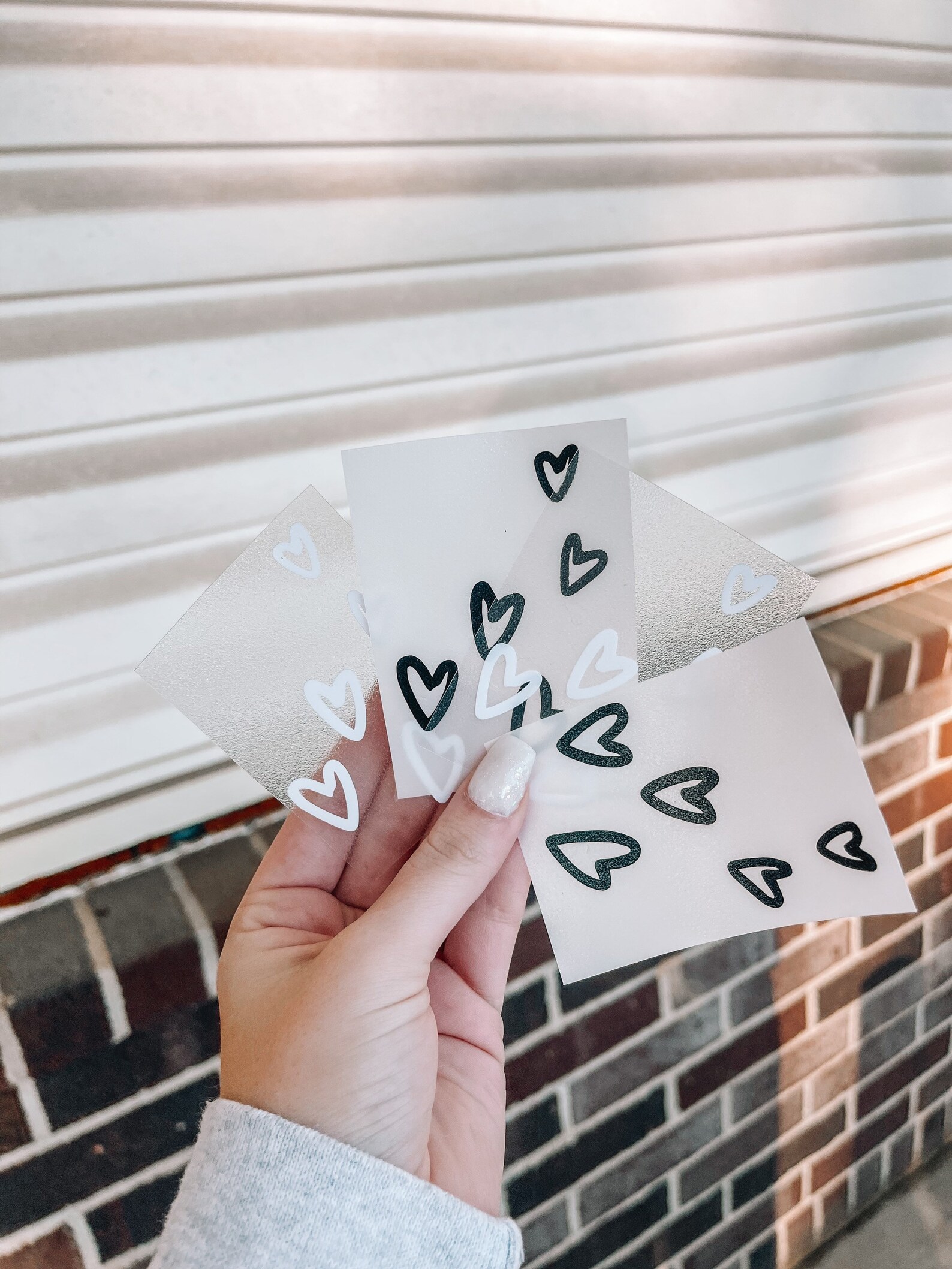 Trendy Hearts Car Decal Sticker Car Decal Rear View Mirror - Etsy