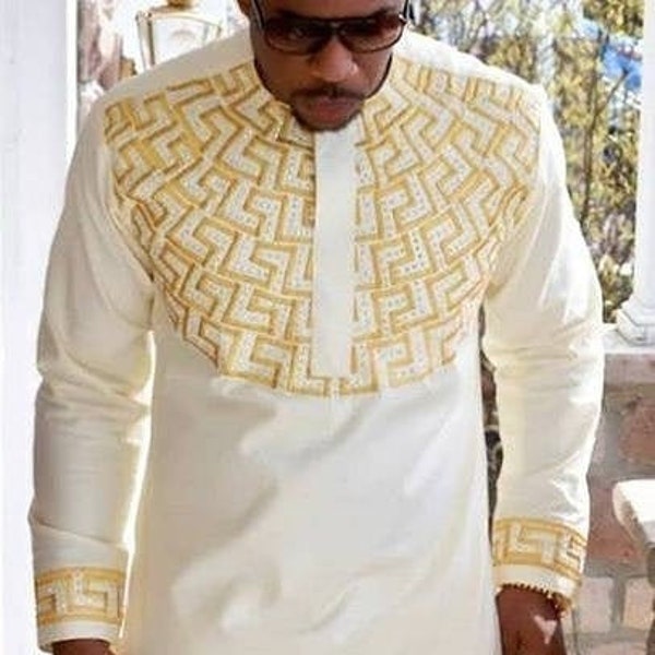 Mens African Embroidered Shirt - Etsy