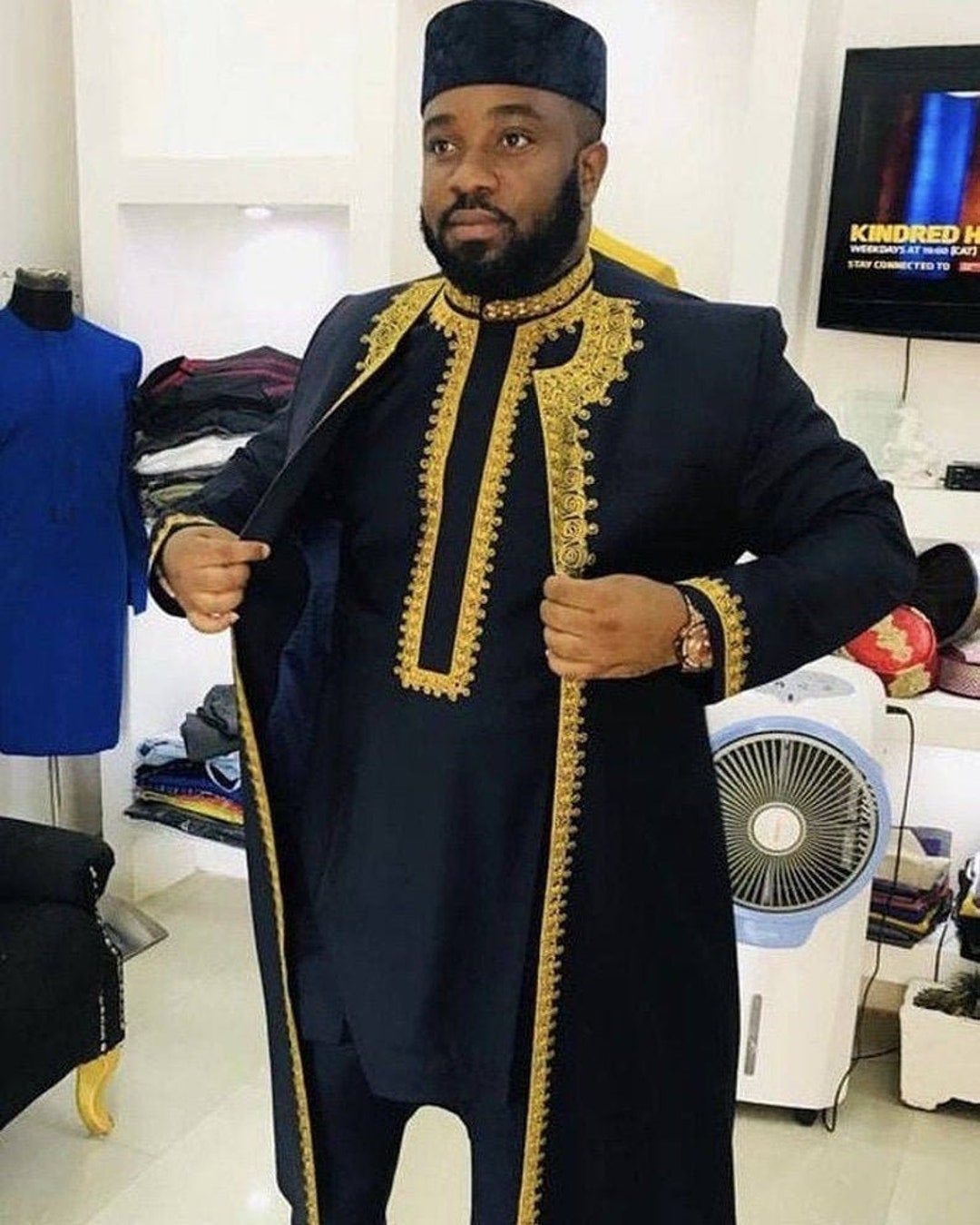 White AGBADA, AGBADA for Men, African AGBADA, African Wedding Suit ...