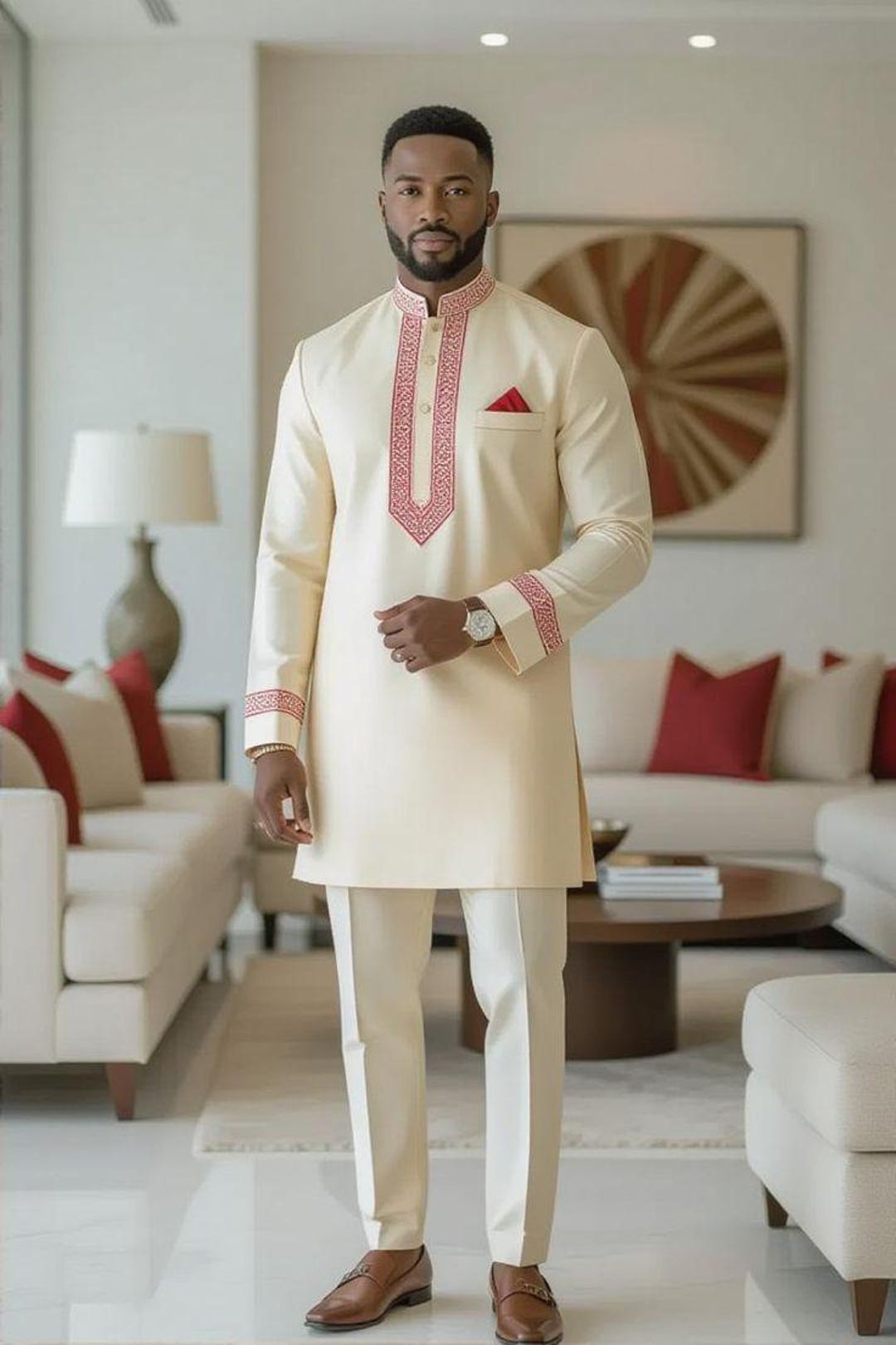 Matching Wedding Outfits Traditional Aso Oke Ofi Wears White and Gold ...