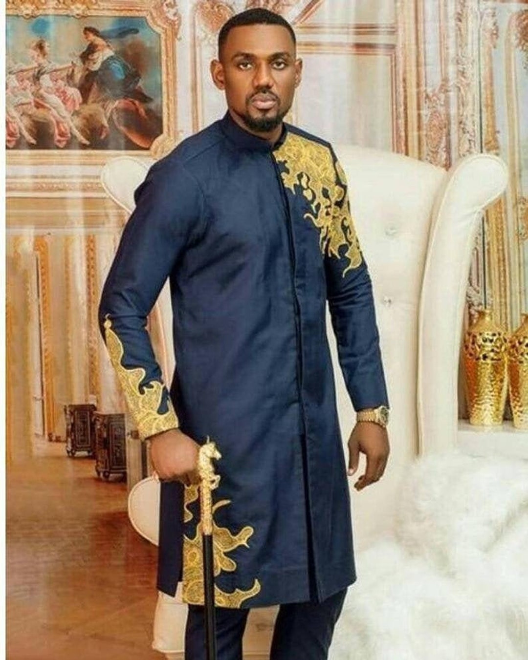 African Mens Clothing, Dashiki Outfits Attire for Groomsmen Wears ...