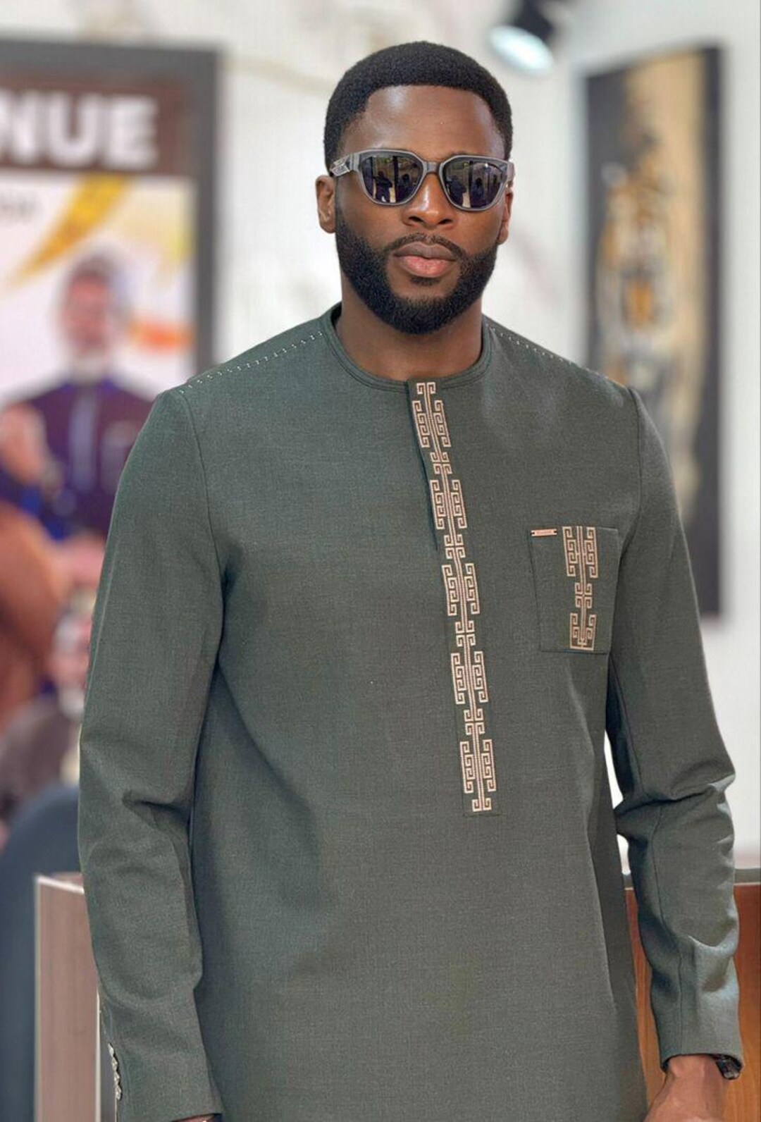 Matching Wedding Outfits Traditional Aso Oke Ofi Wears White and Gold ...