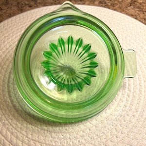 Vintage Green Uranium Glass Citrus Juicer - Etsy
