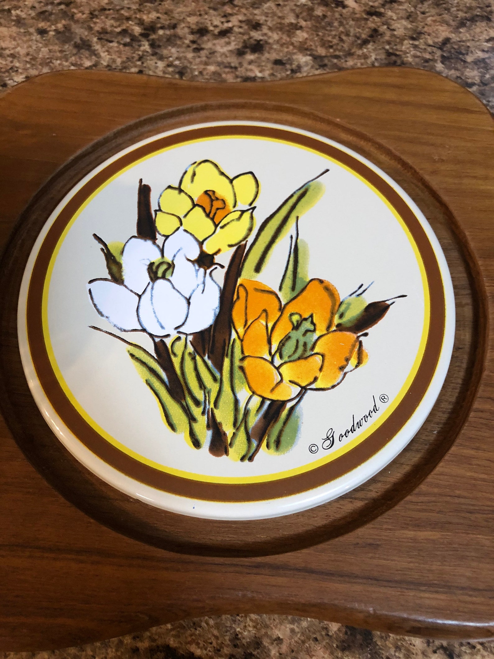 Vintage Goodwood Glass Dome Covered Cheese Board Flower - Etsy