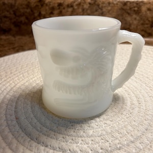 Vintage Milk Glass Grog Mug - Etsy