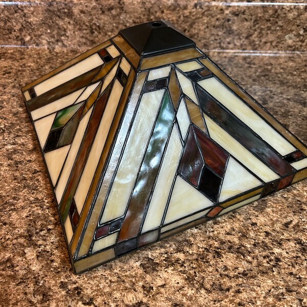 Mission Style Stained Glass Lamp - Etsy