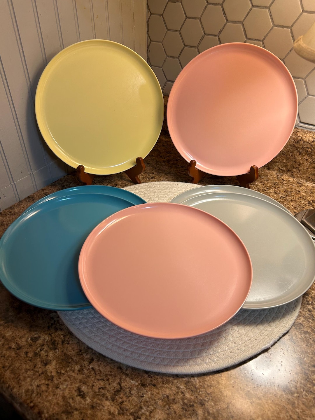 Vintage Set of 7 Spaulding Ware Plates - Etsy