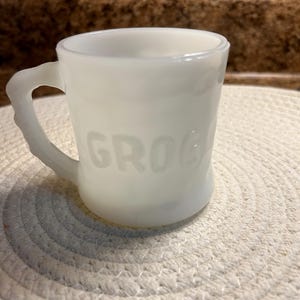 Vintage Milk Glass Grog Mug - Etsy