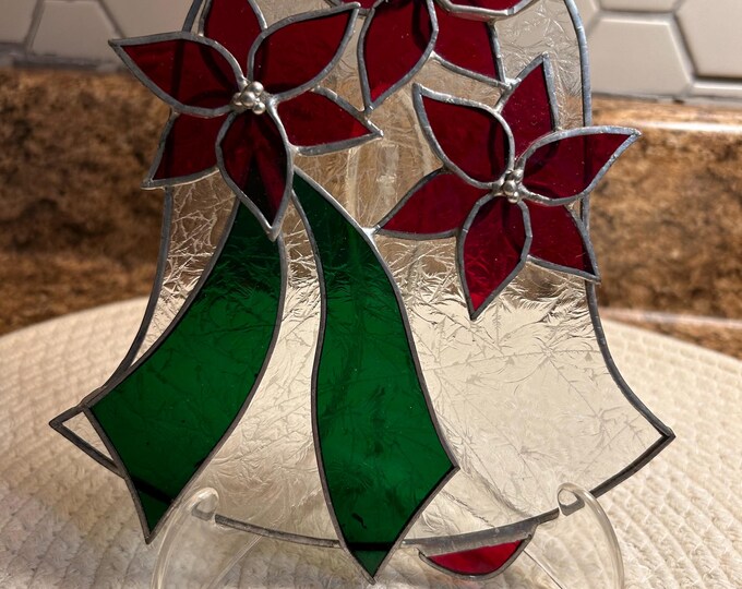 Vintage Stained Glass Bell Window Hanging - Etsy