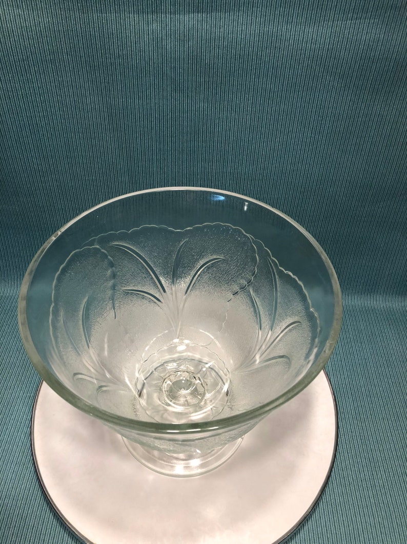 Vintage Indiana Glass Pebble Leaf Punch Bowl - Etsy