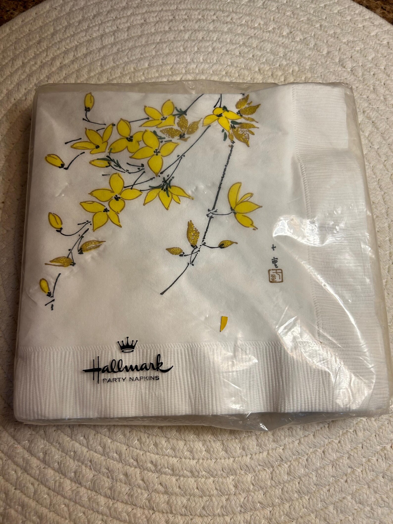 Vintage Hallmark Plan-a-party Set - Yellow Flowers- Set of 5 - Etsy