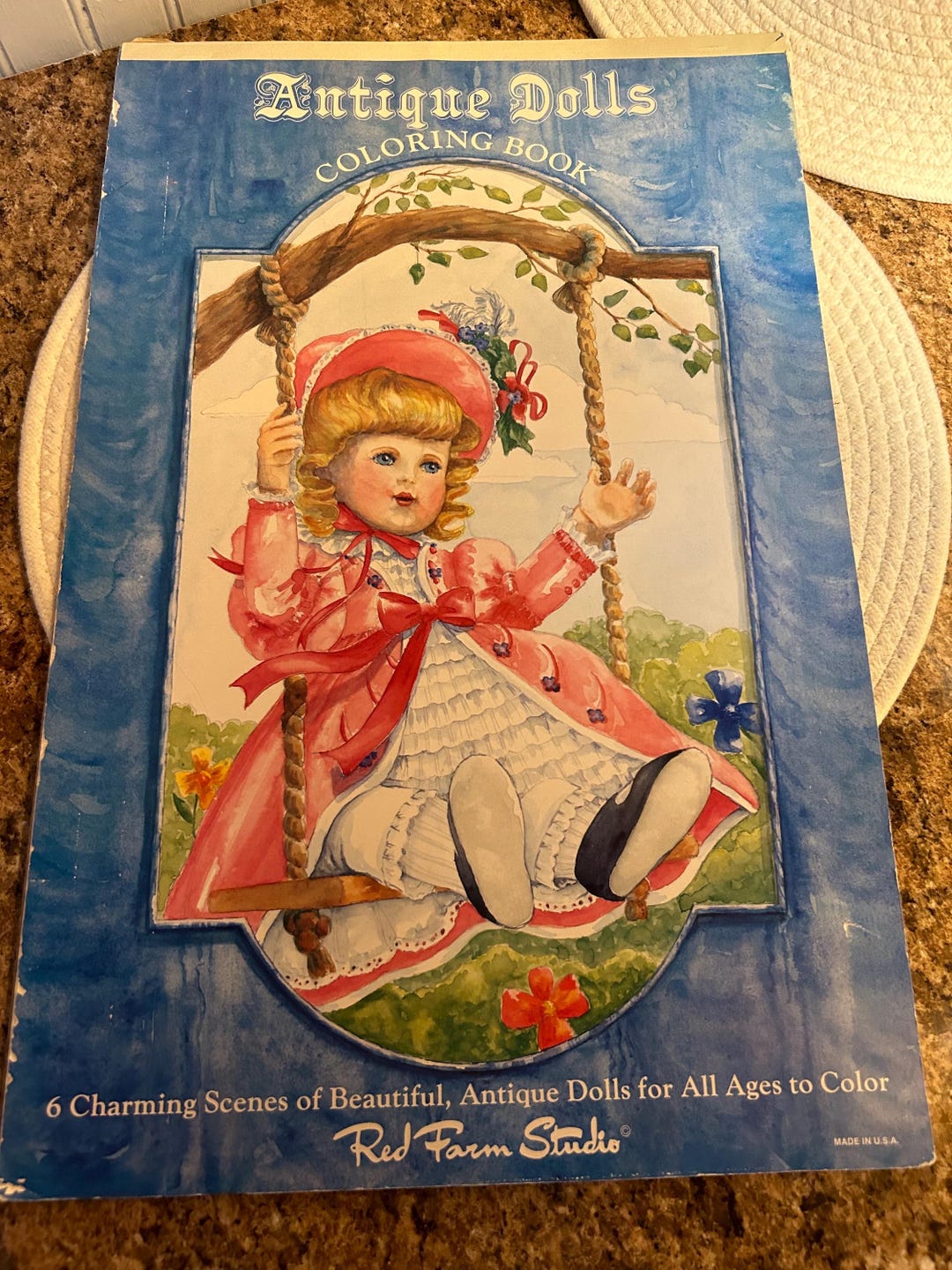 Vintage Red Farm Studio Antique Doll Coloring Book - Etsy