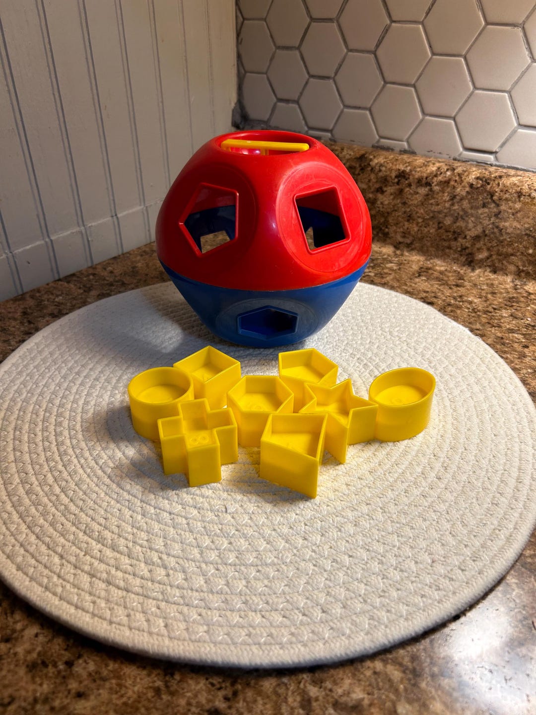 Vintage Tupperware Shape-o-ball Shape Sorter - Not Complete. Missing 2 ...