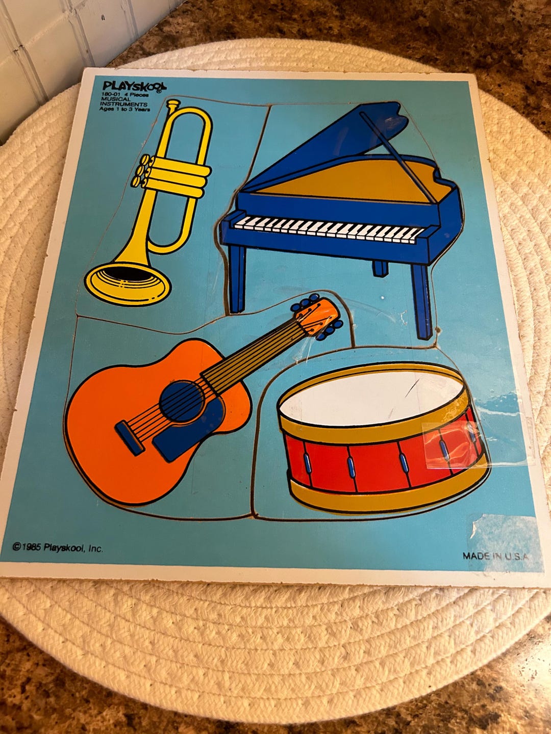 Vintage Playskool Musical Instrument Puzzle - Etsy