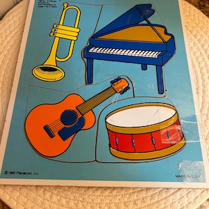 Vintage Playskool Musical Instrument Puzzle - Etsy