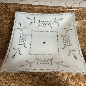 Vintage Glass Ceiling Light Fixture Cover - Etsy