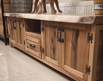 Live Edge Tv Stand - Etsy