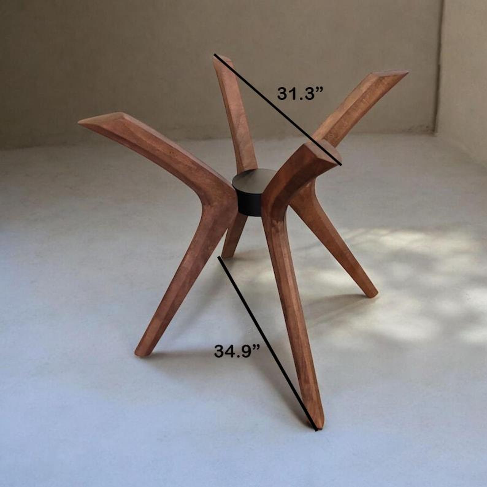 Spider Table Base Modern Round or Square Table Legs Solid Beech Wood ...