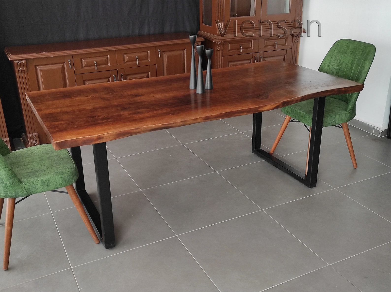 Kitchen Table Wood Table Solid Wood Dining Table Industrial | Etsy