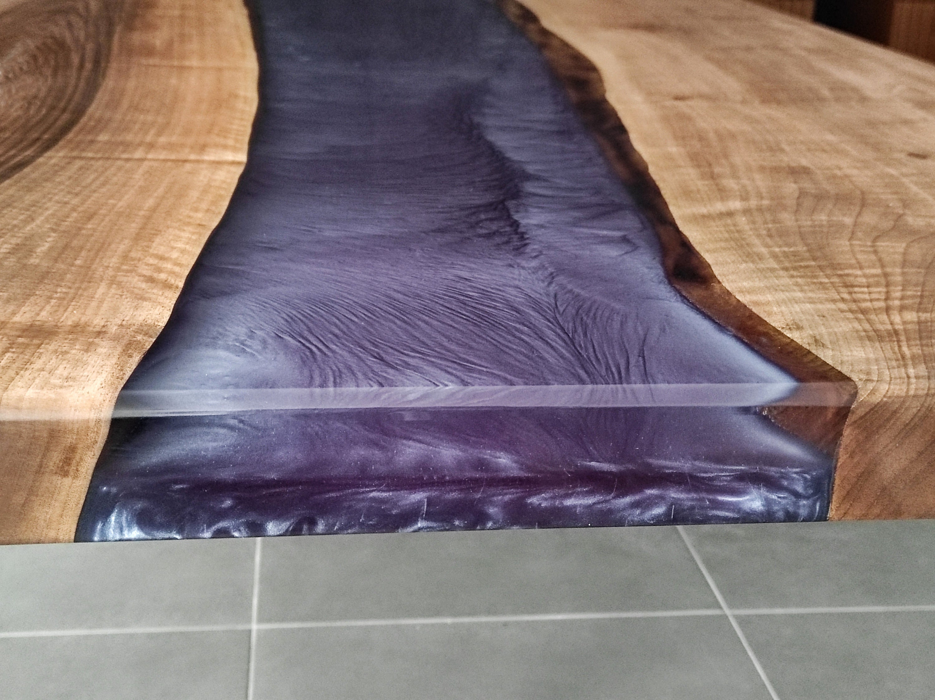 Epoxy Table Decor Walnut Wood Table River Dining Table | Etsy