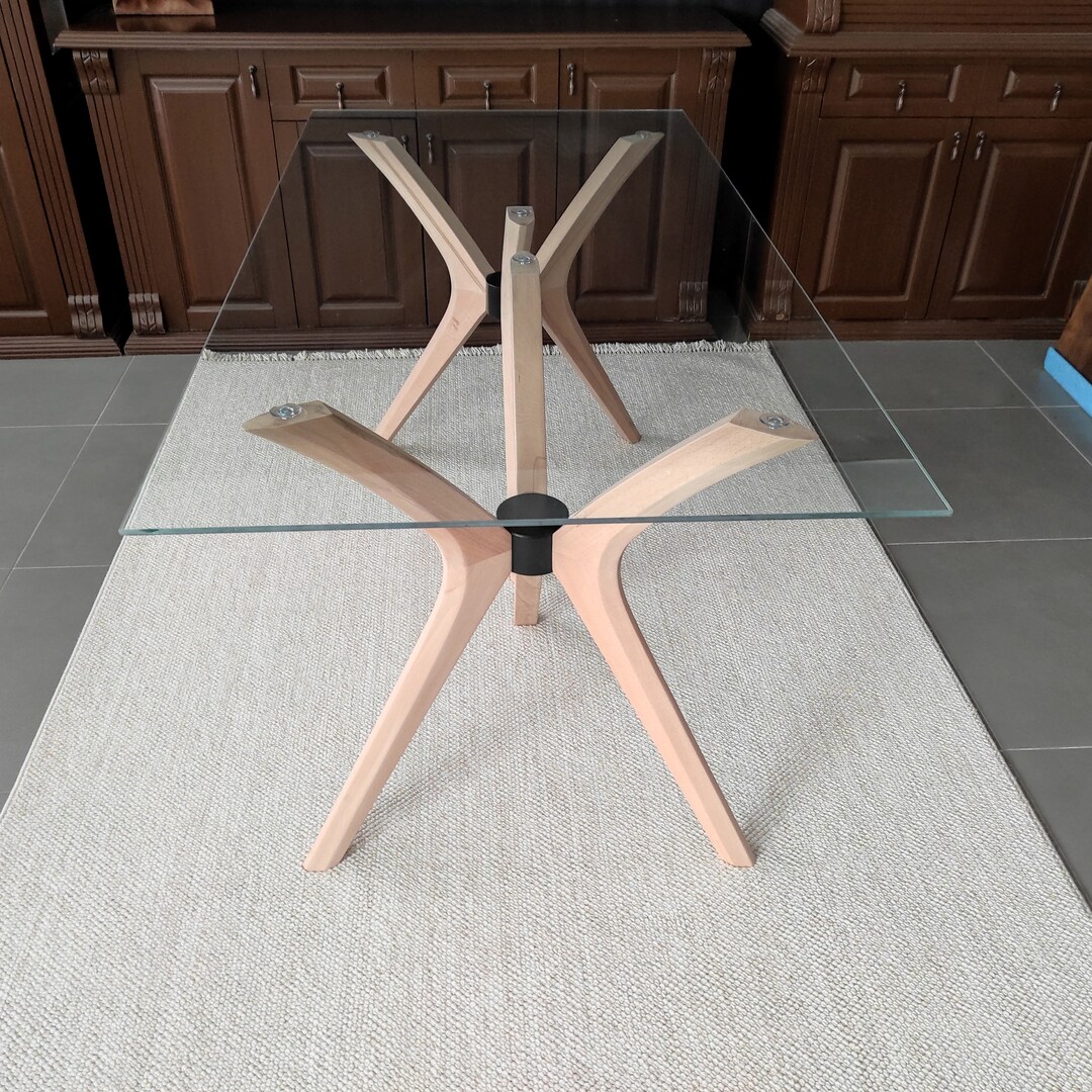 Beech Wood Table Legs, Wood Table Legs, Dining Table Legs, Glass Table ...