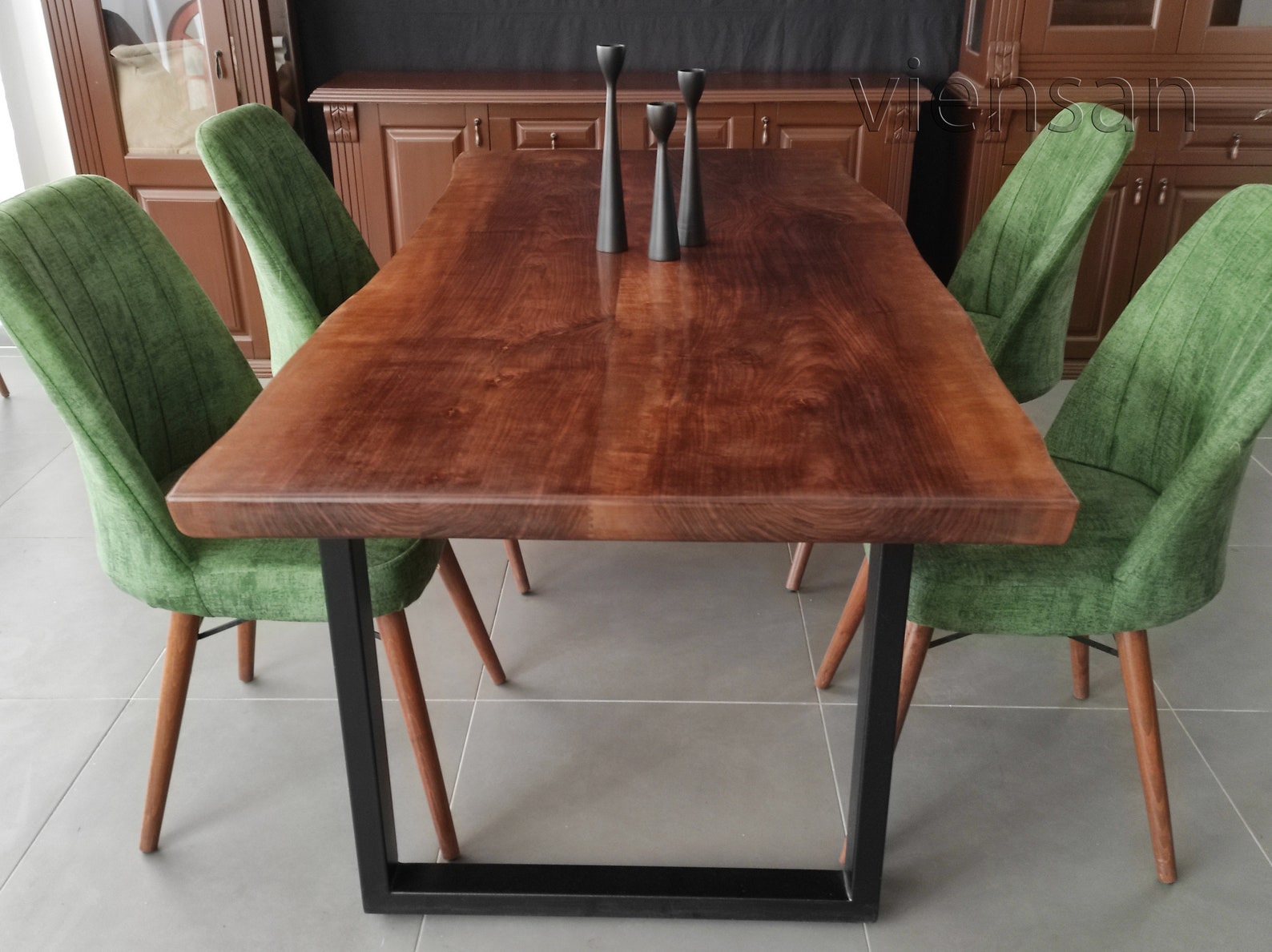 Kitchen Table Wood Table Solid Wood Dining Table Industrial - Etsy
