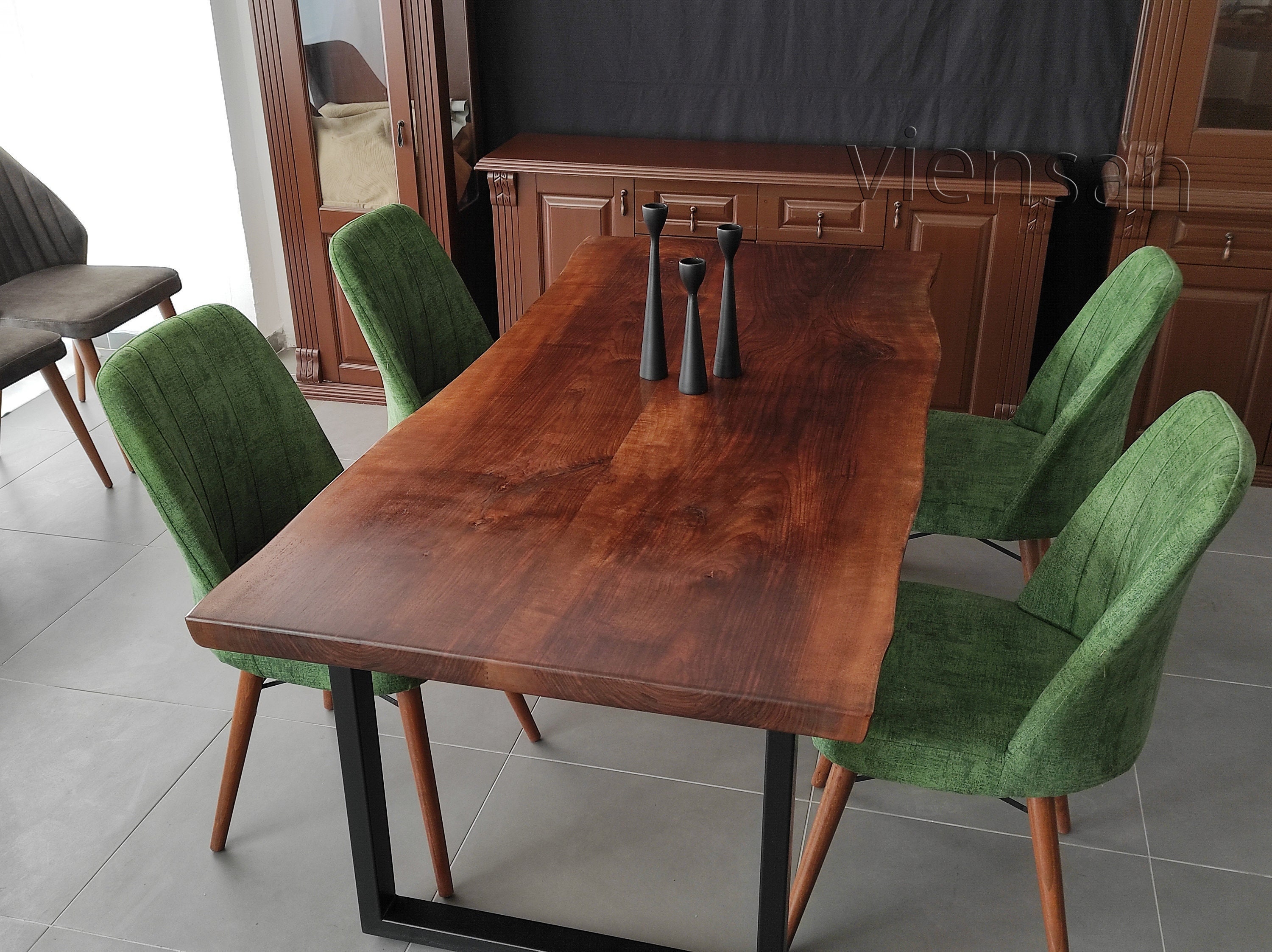 Kitchen Table Wood Table Solid Wood Dining Table Industrial - Etsy