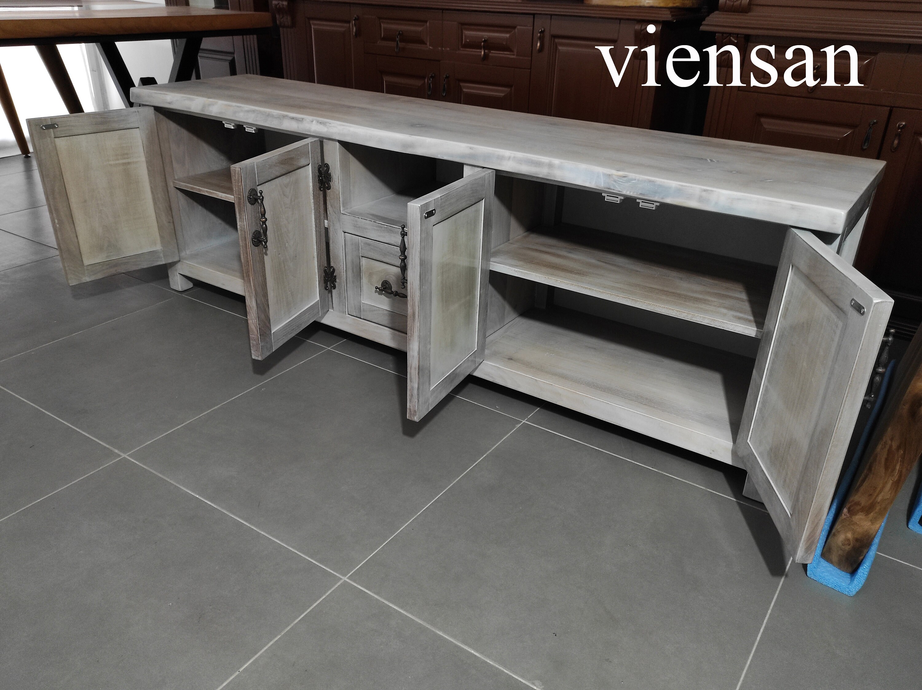 Rustic Tv Unit Wood Tv Unit Decor Live Edge Tv Stand - Etsy