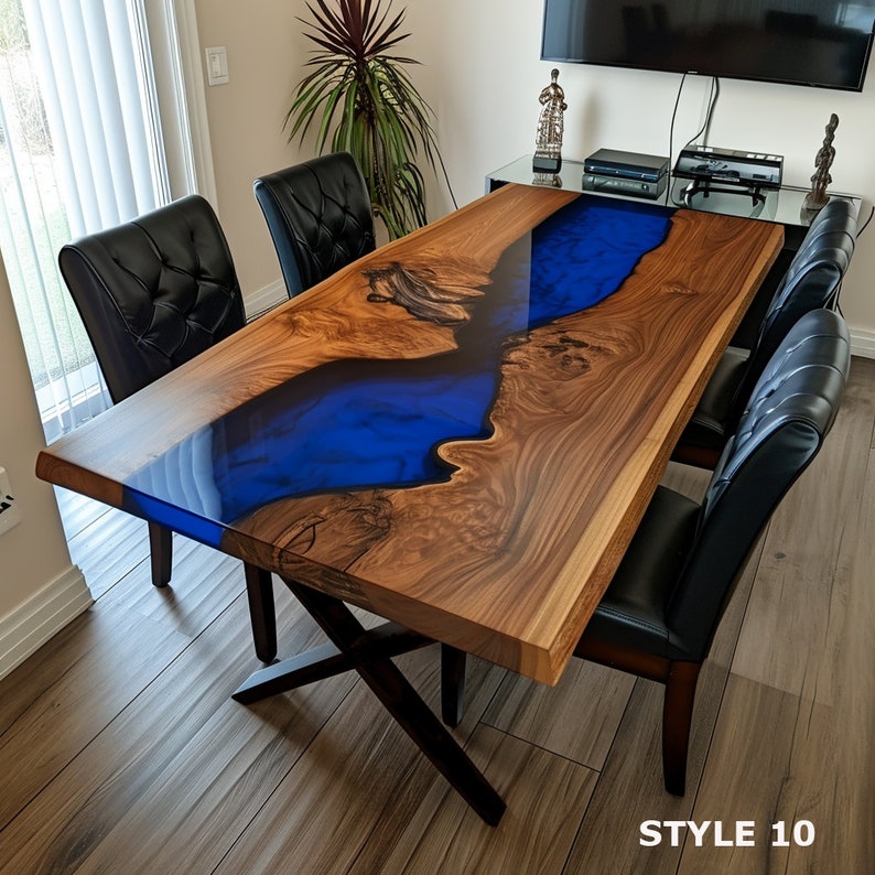 Live Edge Table, Epoxy Table, Round Dining Table, Round Epoxy Table ...