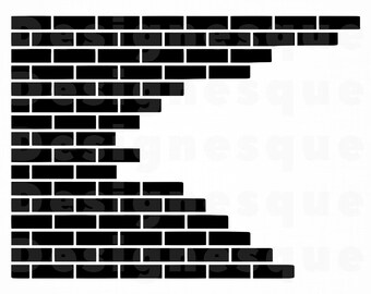 Brick wall svg | Etsy